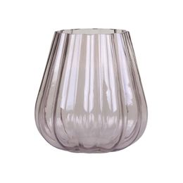 Chic Antique Rillenvase H15/&Oslash;14 cm, taupe skandinavische Deko Online Shop