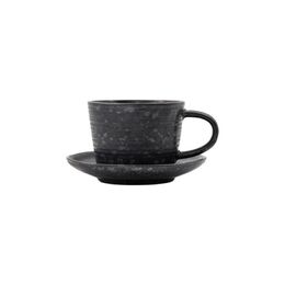 house doctor Kaffeetasse mit Untertasse Pion Schwarz/Braun skandinavische Deko Online Shop