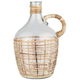 IB Laursen Flasche aus Glas mit Rattangeflecht skandinavische Deko Online Shop