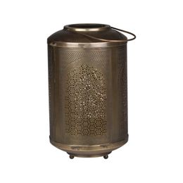 Chic Antique Laterne mit orientalischem Muster H27/&Oslash;16 cm, antik messing skandinavische Deko Online Shop