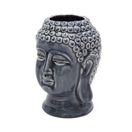byRoom Buddah Blumentopf Keramik 18 cm, blau skandinavische Deko Online Shop