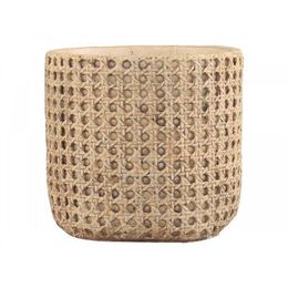 Chic Antique Blumentopf Corte mit franz&ouml;sischem Flechtmuster skandinavische Deko Online Shop
