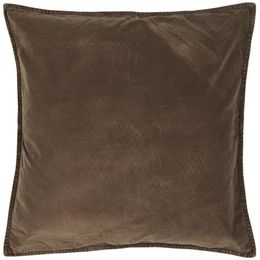 IB Laursen Kissenbezug Velour quadratisch 52 x 52 cm, chocolate skandinavische Deko Online Shop