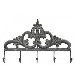 Chic Antique Hakenleiste mit Dekor und 5 Haken skandinavische Deko Online Shop