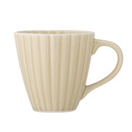 Bloomingville Latina Becher, Steingut &Oslash; 8,5xH8,5 cm, creme skandinavische Deko Online Shop