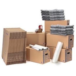 KK VERPACKUNGEN Umzugskomplettpaket f&uuml;r 4 bis 5 Zimmer Wohnungen H&auml;user Umzugskartons