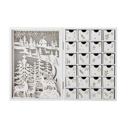 Bloomingville Elimar Adventskalender mit Licht skandinavische Deko Online Shop
