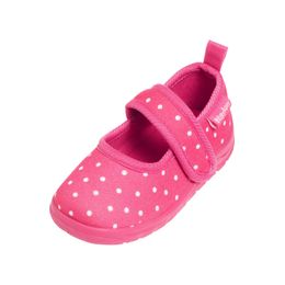 Playshoes Hausschuh M&auml;dchen Gr&ouml;&szlig;e 18.5 pink / wei&szlig;