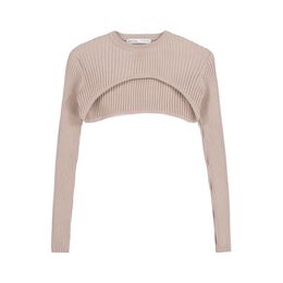 Bershka Pullover Damen Gr&ouml;&szlig;e L dunkelbeige