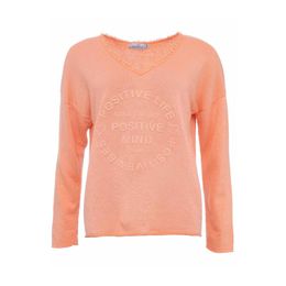 Zwillingsherz Sweatshirt 'Positive Mind' Damen Gr&ouml;&szlig;e S/M orange / hellorange