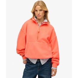 Superdry Damen Baumwolle Gesticktes Logo Studios Sweatshirt Mit Rei&szlig;verschluss, Koralle - Gr&ouml;&szlig;e: 36 2102623500753MMF030