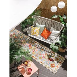 benuta Nest In- & Outdoor-L&auml;ufer Noelia Multicolor 70x240 cm - Teppich f&uuml;r Balkon, Terrasse & Garten
