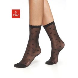 Lascana Feins&ouml;ckchen schwarz Gr. - (35/42) f&uuml;r Damen. Elastisch
