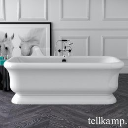 Tellkamp Vintage freistehende Rechteck-Badewanne, 0100-090-00-A/CR,