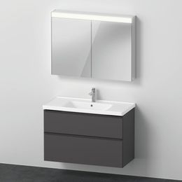 Duravit D-Neo Schrank mit Waschtisch, mit Spiegelschrank, DE011704949,