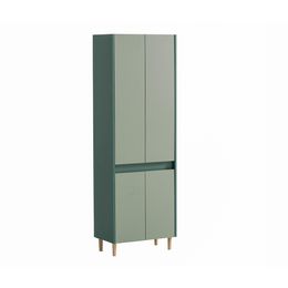 Tchibo - Hochschrank &raquo;Lovis&laquo; - 57x33x170cm - braun - Holz / Metall / Eschen-Massivholz