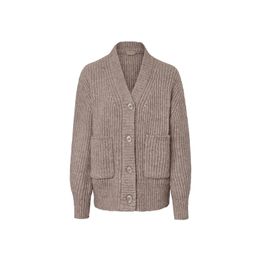 Tchibo - Grobstrick-Cardigan mit Wolle - Damen - Gr. XL - taupe