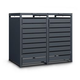 Tchibo - M&uuml;lltonnenbox - 132x80x116cm - anthrazit - Blech