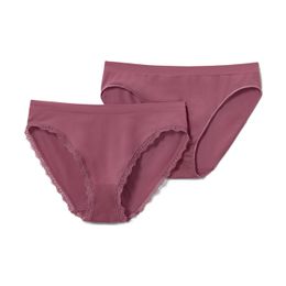 Tchibo - 2 Seamless-Slips - Damen - Gr. M - dunkelrosa