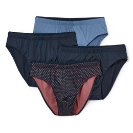 Tchibo - 4 Slips - Herren - Gr. M/5 - dunkelblau/print