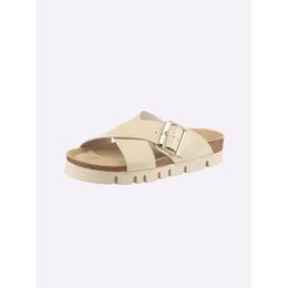 Bio Time Damen Pantolette, Natur, Gr. 37, Pantoletten, Material: Rindsleder