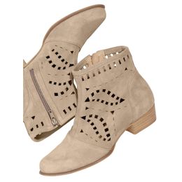 Heine Witt Damen Stiefelette, taupe, Gr&ouml;&szlig;e 42