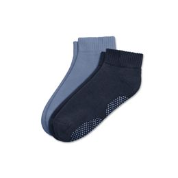 Tchibo - 2 Paar Yogasocken - Damen - Gr. 35-38 - blau