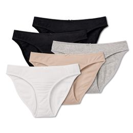 Tchibo - 5 Slips - Damen - Gr. XL - schwarz