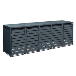 Tchibo - M&uuml;lltonnenbox - 332x80x116cm - anthrazit - Blech
