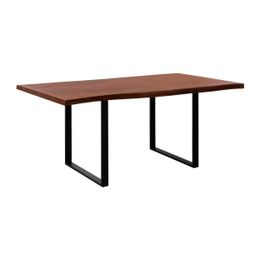 Eglo Tisch akazie dunkel - 180x90x76cm - dunkelbraun - Akazienholz / Metall