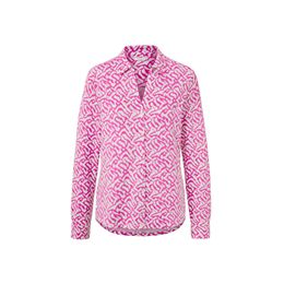 Tchibo - Blusenshirt mit Knopfleiste - Damen - Gr. S - wei&szlig;/print