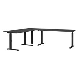 Tchibo - Eckschreibtisch - 240x200x71cm - grau - Holz