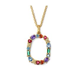 Tchibo - Kette mit Multicolor-Zirkonia-Anh&auml;nger - gold
