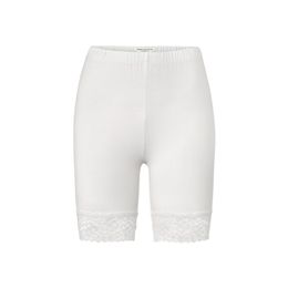 Tchibo - Radlershorts mit Spitzenborte - Damen - Gr. XXL - wei&szlig;