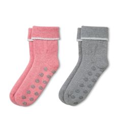 Tchibo - 2 Paar Stoppersocken - Damen - Gr. 35-38 - silber