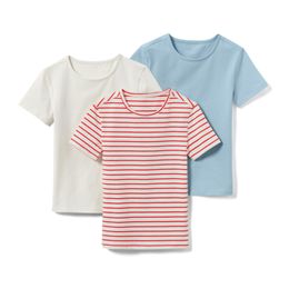 Tchibo - 3 Kinder-T-Shirts - Gr. 134/140 - hellblau