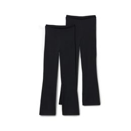 Tchibo - 2 Kinder-Flared-Leggings - M&auml;dchen - Gr. 146/152 - schwarz