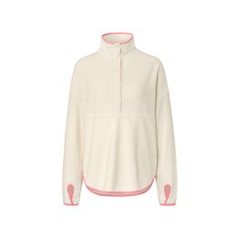 Tchibo - Fleecepullover mit Knopfleiste - Damen - Gr. L - offwhite