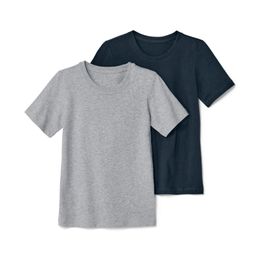 Tchibo - 2 Kinder-T-Shirts - Herren - Gr. 122/128 - dunkelblau