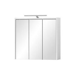 Tchibo - Spiegelschrank &raquo;Dex&laquo; mit Beleuchtung - 65x16x64cm - wei&szlig; - Holz / Glas / Metall
