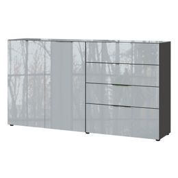 Tchibo - Sideboard &raquo;Laholm&laquo; - 184x42x102cm - grau - Holz / Glas
