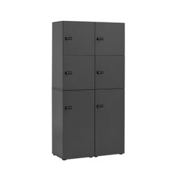 Tchibo - Spind-Set &raquo;Locked&laquo; mit Zahlenschloss - 1x40,5x92,5cm - anthrazit - Holz / Metall / Kunststoff