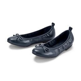Tchibo - Leder-Ballerinas - Damen - Gr. 37 - dunkelblau