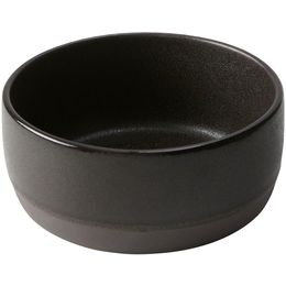 Schale AIDA RAW "RAW", schwarz (titanium schwarz), H:6cm Ø:13,5cm, Steinzeug, Schüsseln, Dessertschale Müslischale Porzellanschale, Steinzeug, Ø 13,5 cm