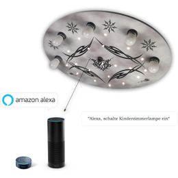 Niermann Deckenleuchte "Gothic", bunt, 5, H: 7cm, 1 Stk., Leuchten, Deckenleuchte Gothic 'Amazon Alexa kompatibel', Kinderlampe