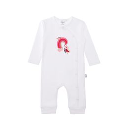 Jumpsuit Liliput "Vogel", Jungen, Gr. 74/80, EURO-Gr&ouml;&szlig;en, wei&szlig;, 100% Baumwolle, Rundhals, Overalls Jumpsuit, mit praktischer Druckknopfleiste