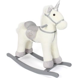 Bayer Chic 2000 Schaukeltier CHIC2000 "Einhorn", grau (weiß, grau), Schaukeltiere, BabyB:73cm H:71cm T:73cm, Plüsch, Polyester, B:73cm H:71cm T:73cm