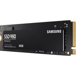 Samsung interne SSD "SSD 980", schwarz, 500 GB, Schreibgeschwindigkeitmaximal 2600 MB/s Lesegeschwindigkeitmaximal 3100 MB/s, Festplatten, NVMe