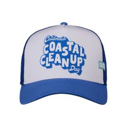 Trucker Cap COASTAL "Coastal HFT CleanUpDay", Damen, Gr. onesize, wei&szlig;, blau, 60% Baumwolle, 40% Polyester, bedruckt, Caps