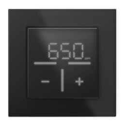 homematic IP Smart-Home-Zubehör "Bundle Glas-Wandthermostat CO2 + Glasrahmen", schwarz, B:31cm H:12cm T:37cm, Smart-Home-Stationen